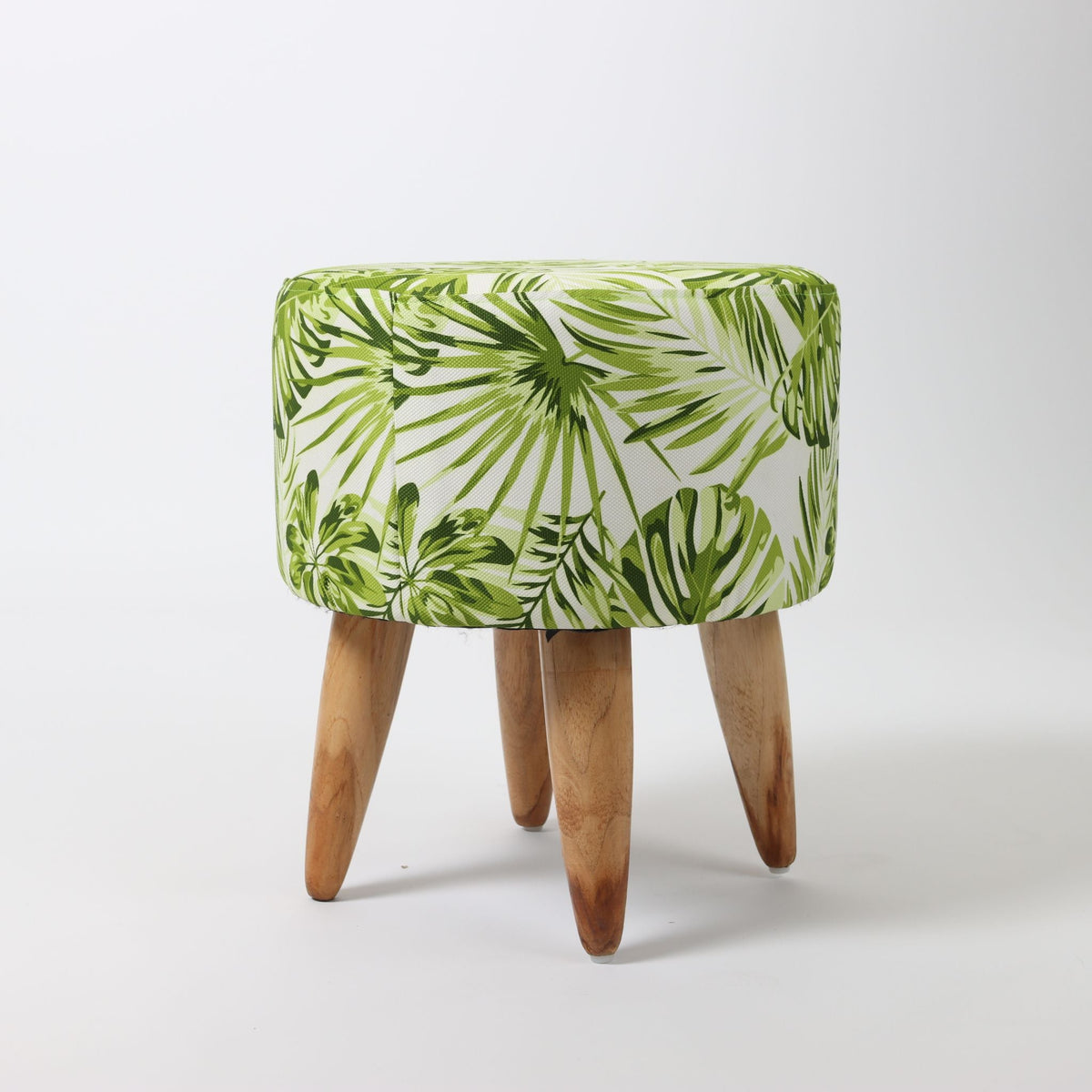 Circular Monstera Palm Cushioned Stool | Living | Bedroom | GBO – GBO NZ