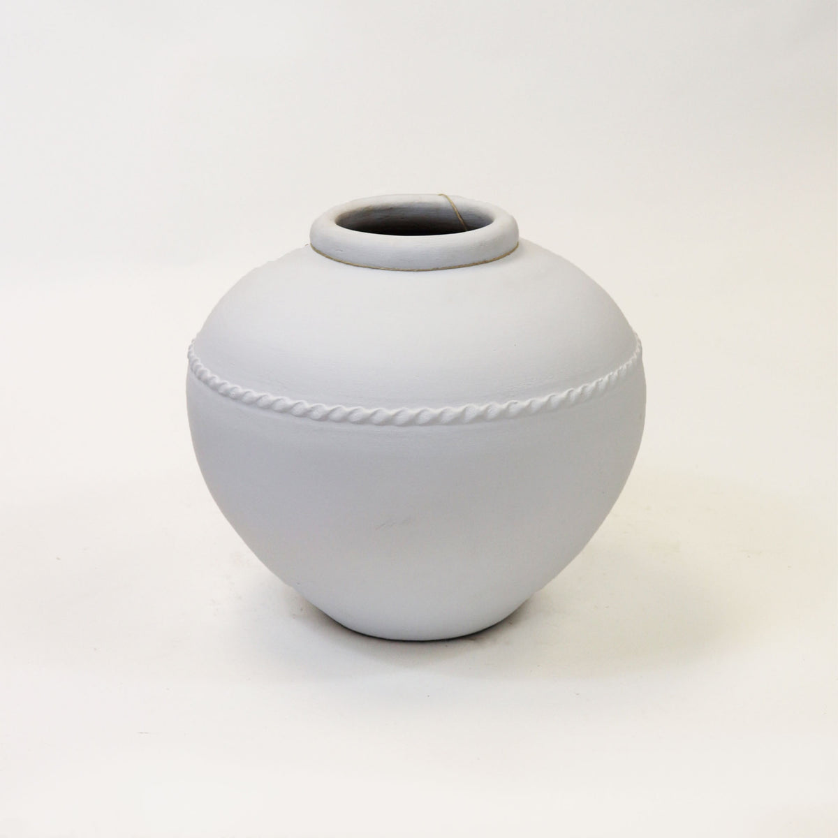 White Detailed Rope Pot | Pots & Statues | Homewares | GBO NZ