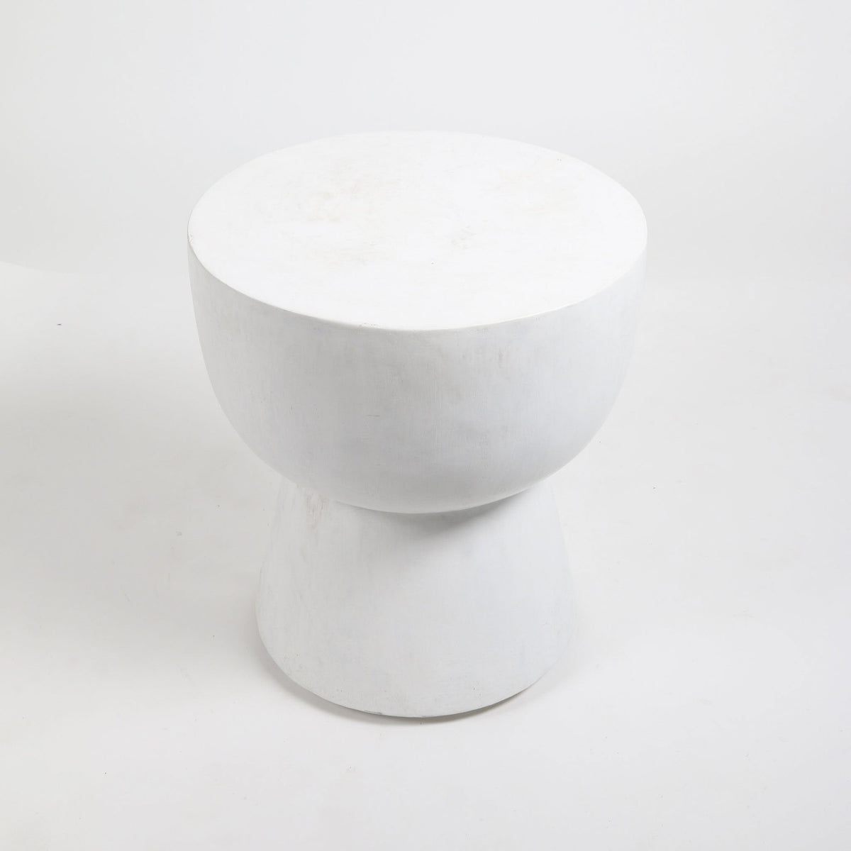 White Washed Stool/Side Table from Sustainable Suar Wood – GBO NZ